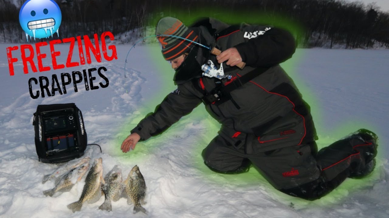 ICE Fishing EXTREMELY Cold Temps! (BLACK CRAPPIES) - YouTube