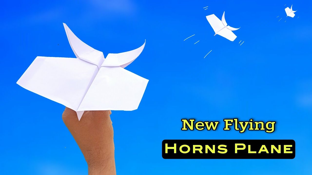 A4 sheet flying (Horns) plane, paper flying new airplane, make a4 paper ...