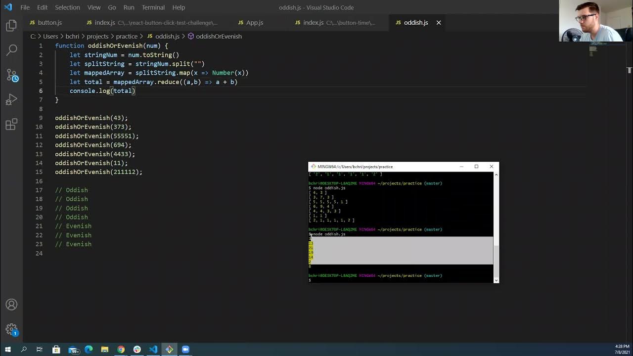 Oddish Or Evenish - JavaScript Problem - YouTube
