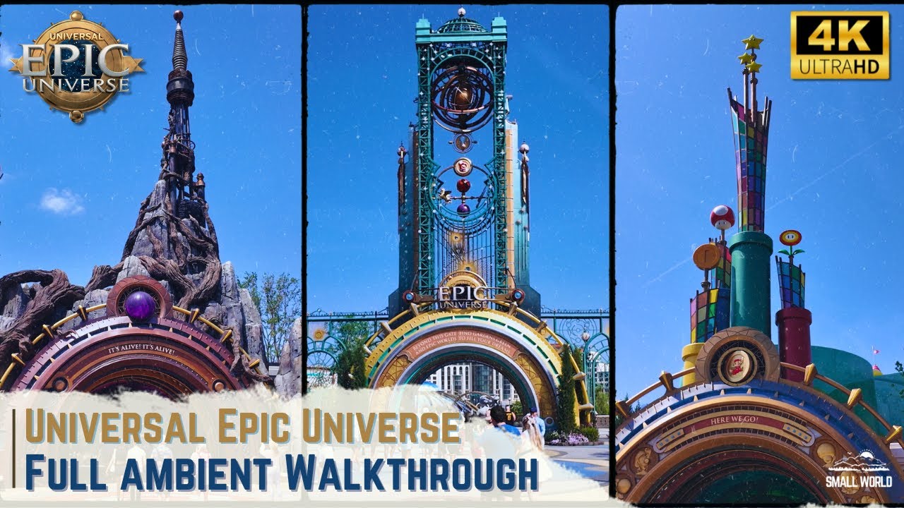 Universal Epic Universe | Full Theme Park Ambient Walking Tour - Learn ...