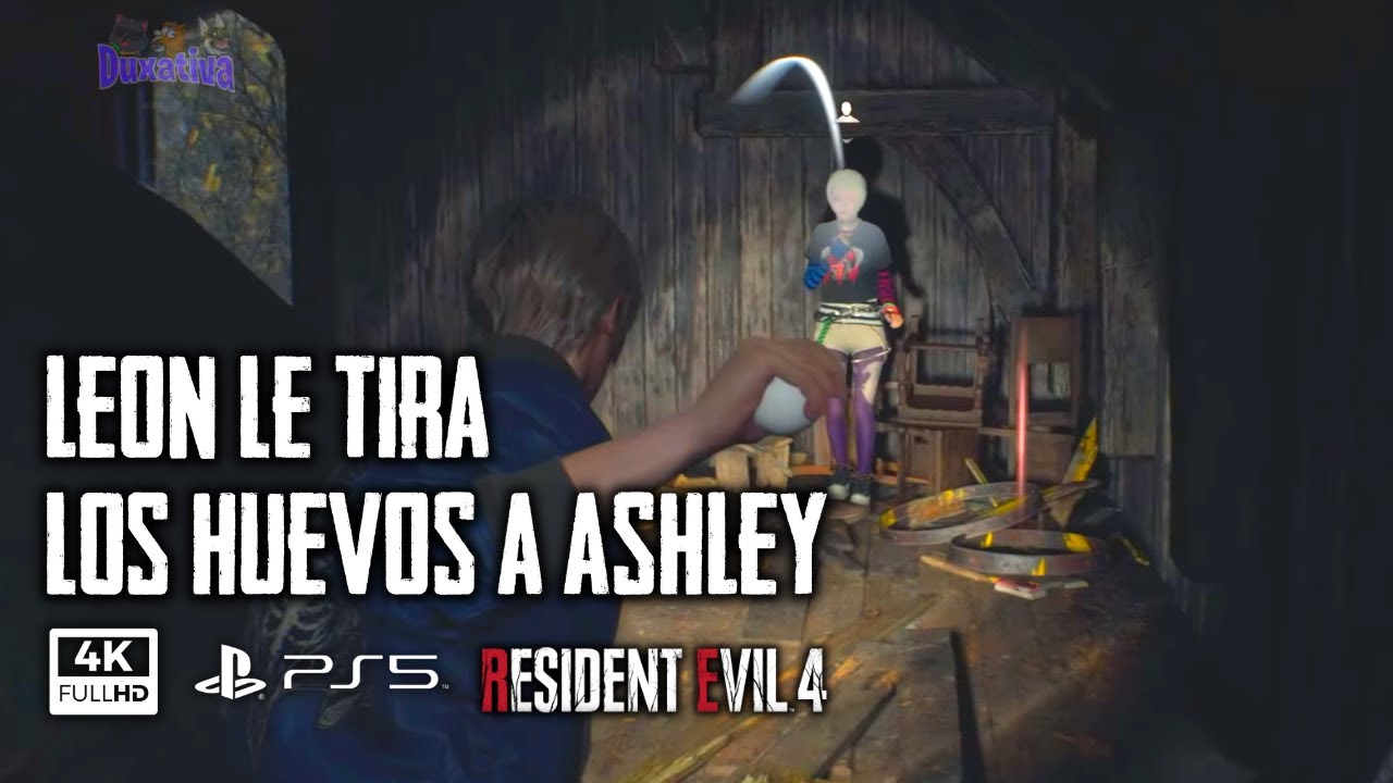 LEON le tira los HUEVOS a ASHLEY Por Punk Resident Evil 4 Remake - YouTube