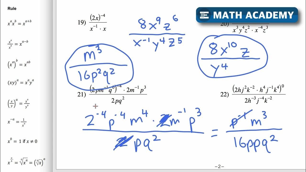 Example Problems: How to Simplify Expressions with Exponents - YouTube
