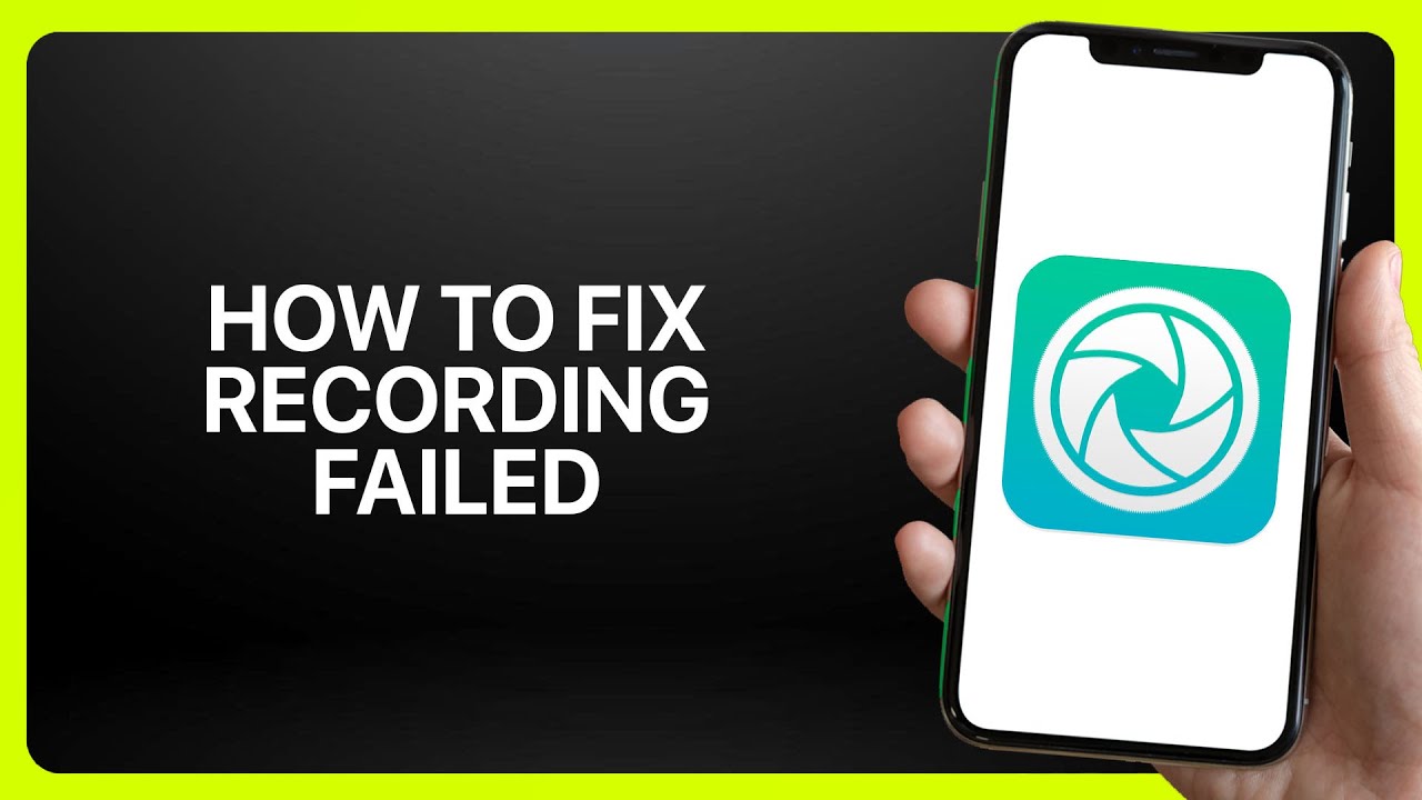 How To Fix “Video Recording Failed” In iPhone Camera App ! Tutorial ...