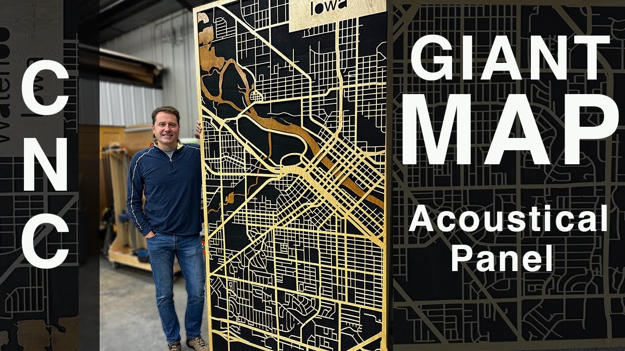 ACOUSTICAL ART: GIANT CNC MAP made out of Baltic Birch - YouTube