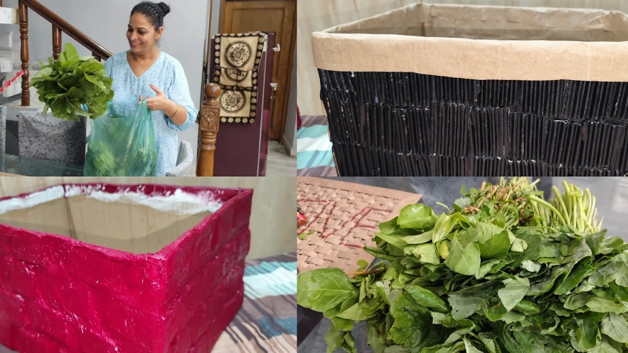 Garmiya de mausam vich saag da swaad and diy cardboard organiser box ...