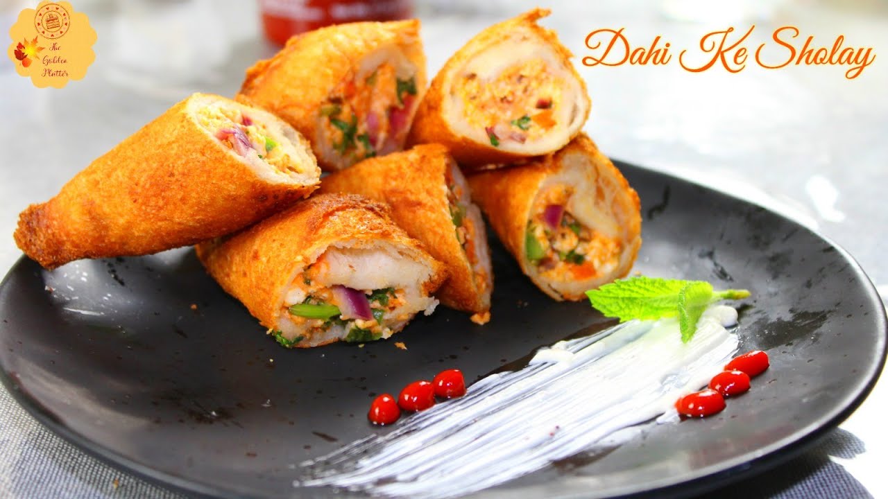 DAHI KE SHOLAY | BREAD CURD FIRE ROLLS | दही के शोले | ब्रैड कार्ड आग ...