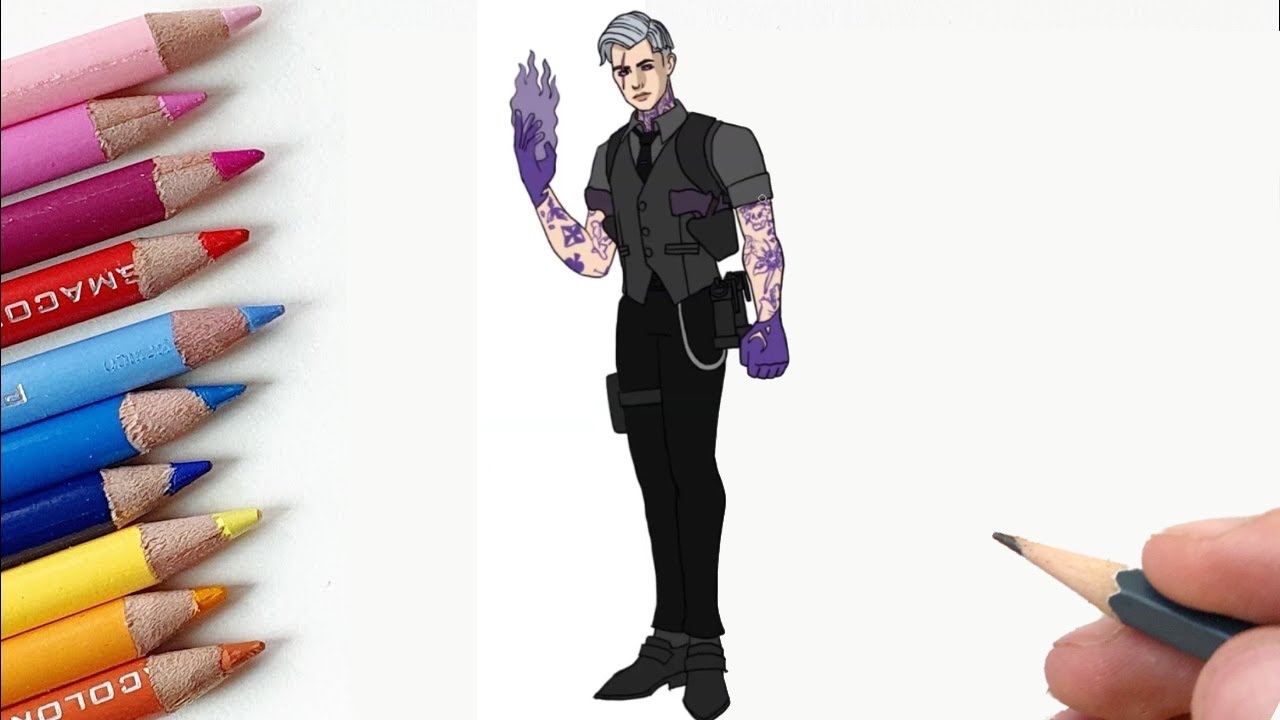 HOW TO DRAW *NEW* SHADOW MIDAS SKIN from FORTNITE - STEP BY STEP ...