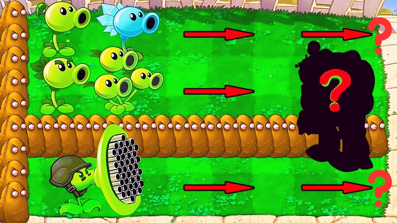 Gatling Pea vs Threepeater, Snow Pea, Repeater and Peashooter vs Dr ...