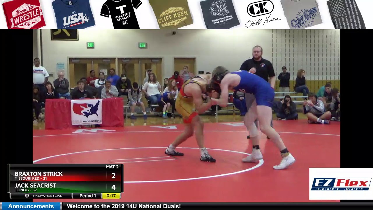 Mat 2 136 Braxton Strick Missouri Red Vs Jack Seacrist Illinois - YouTube