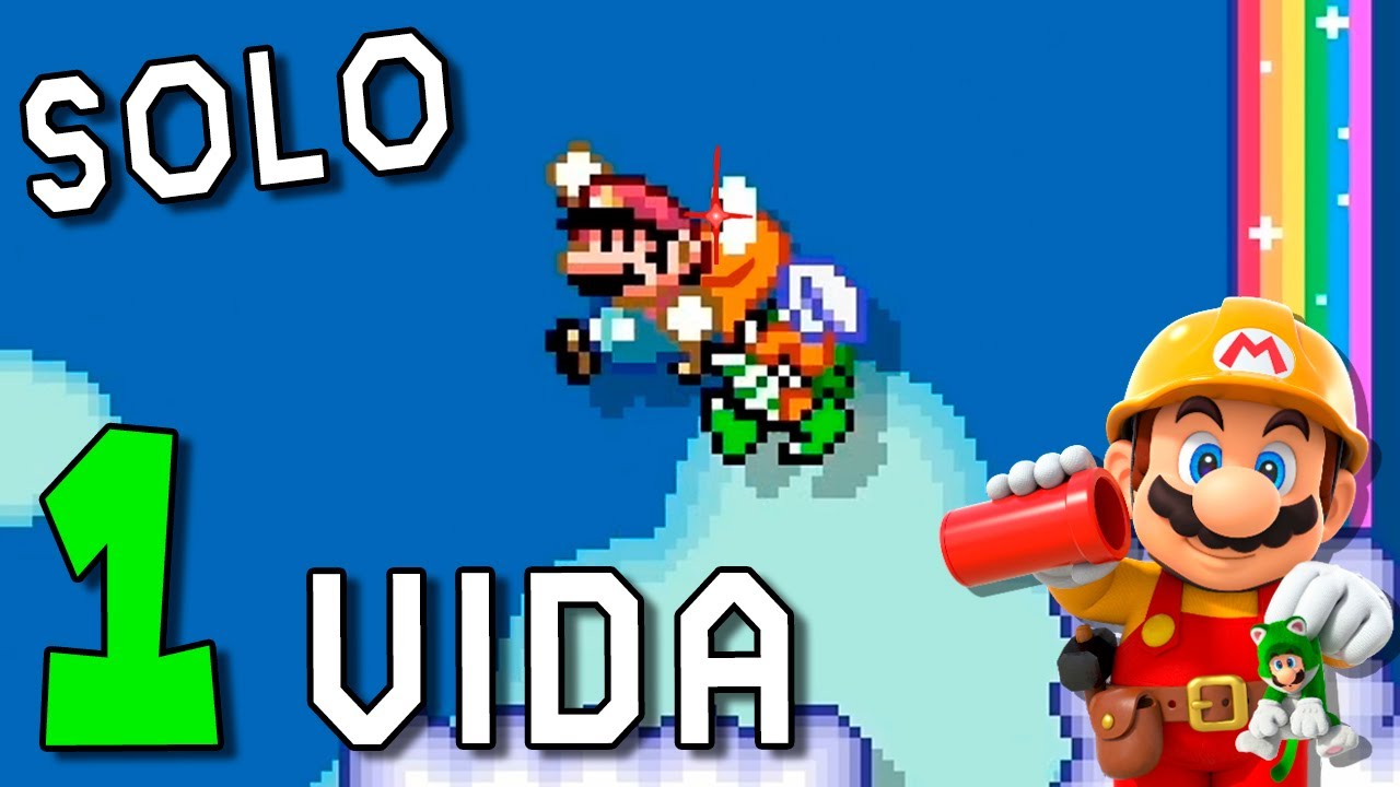 ACERCANDOSE EL PELIGRO VIENE YA 😫 - Desafío 1 VIDA - Super Mario Maker ...