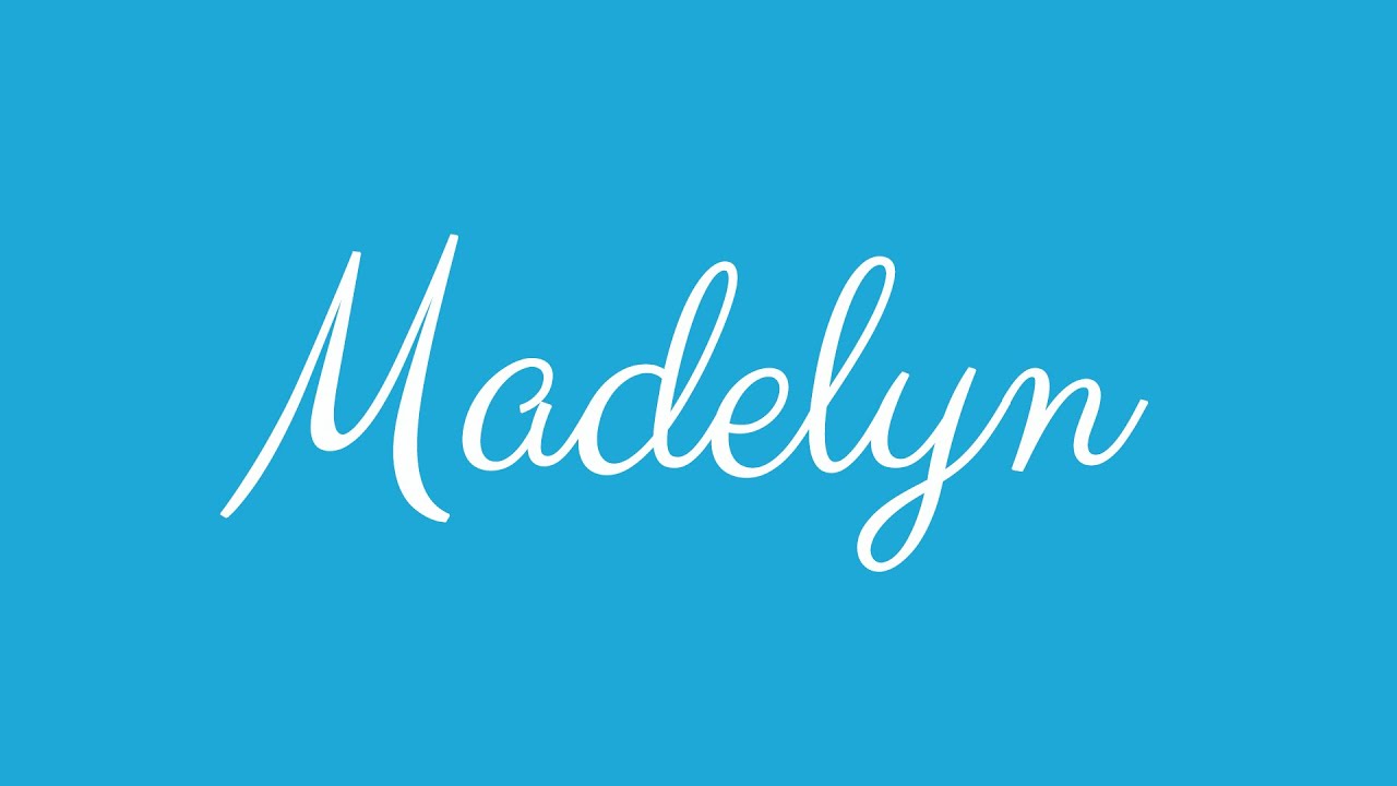 Learn how to Sign the Name Madelyn Stylishly in Cursive Writing - YouTube