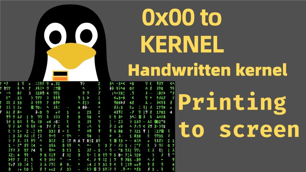 0 To Kernel 2nd Stage Bootloader Part 3 Printing To Framebuffer Youtube