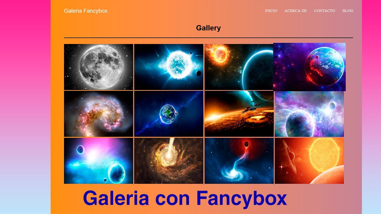 Galeria Fancybox Youtube
