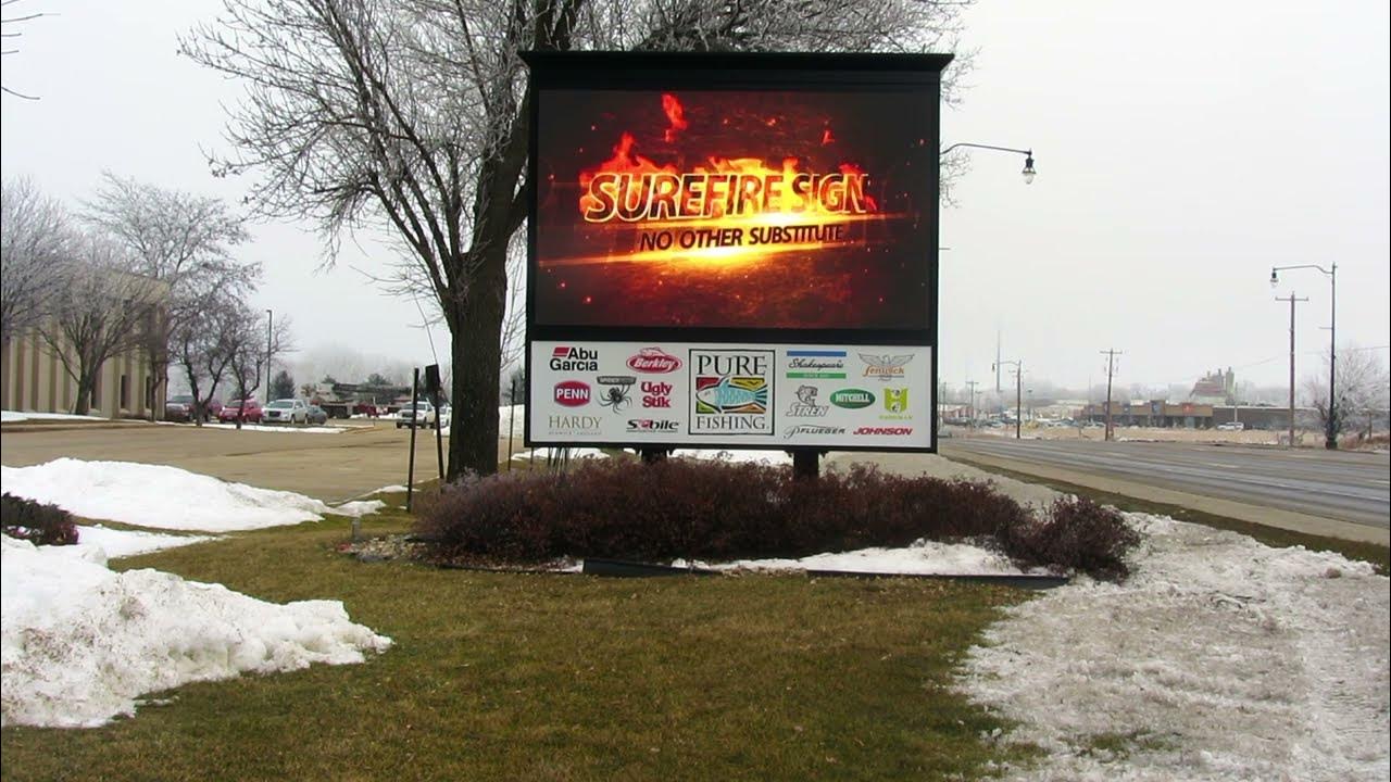 Pure Fishing | SureFire 8mm SMD | LED Display | SureFire Sign - YouTube