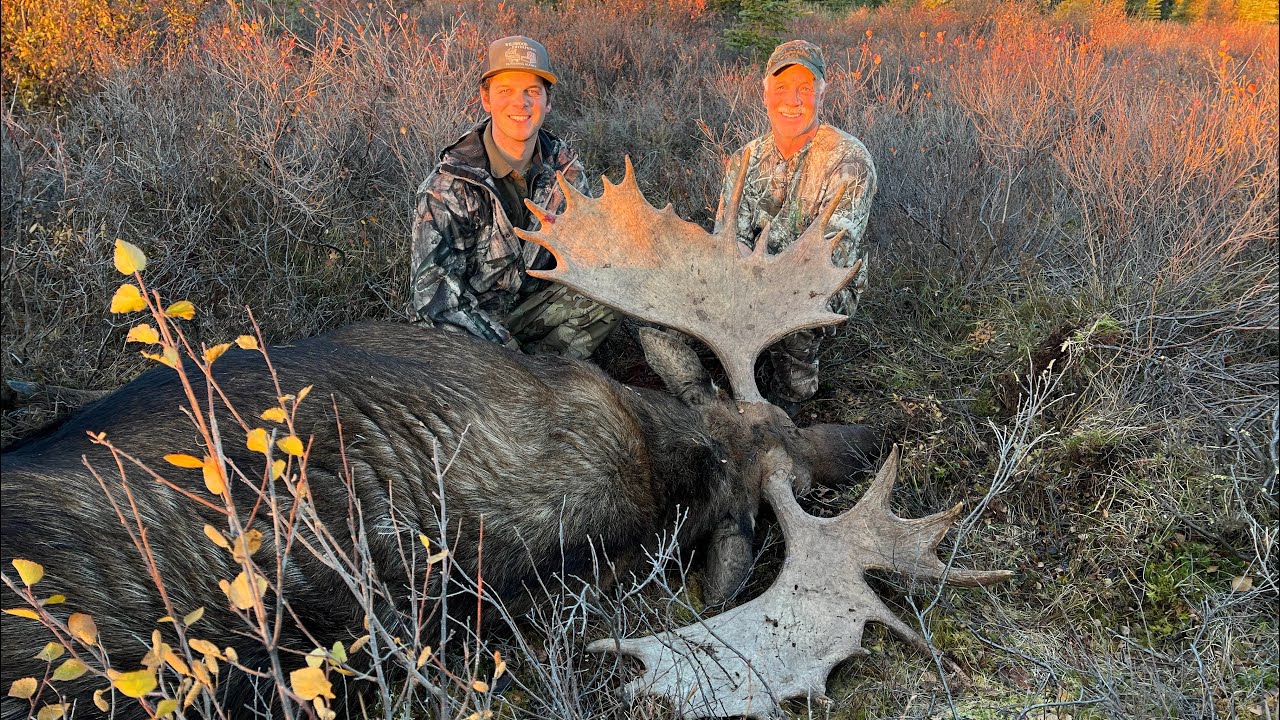 Another Moose with my Dad, our typical fly in Alaskan moose hunting ...