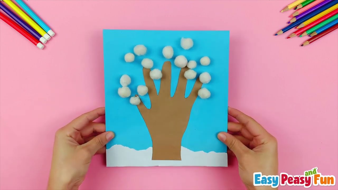 Construction Paper Handprint Tree 5 Handprint Colorful Fall Trees