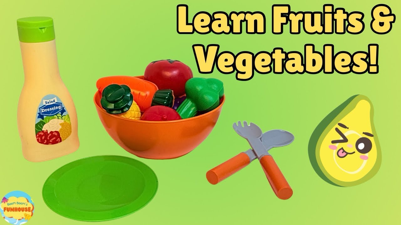 Learn Fruits & Vegetables with Fun Colors for Kids! Preschool Learning ...