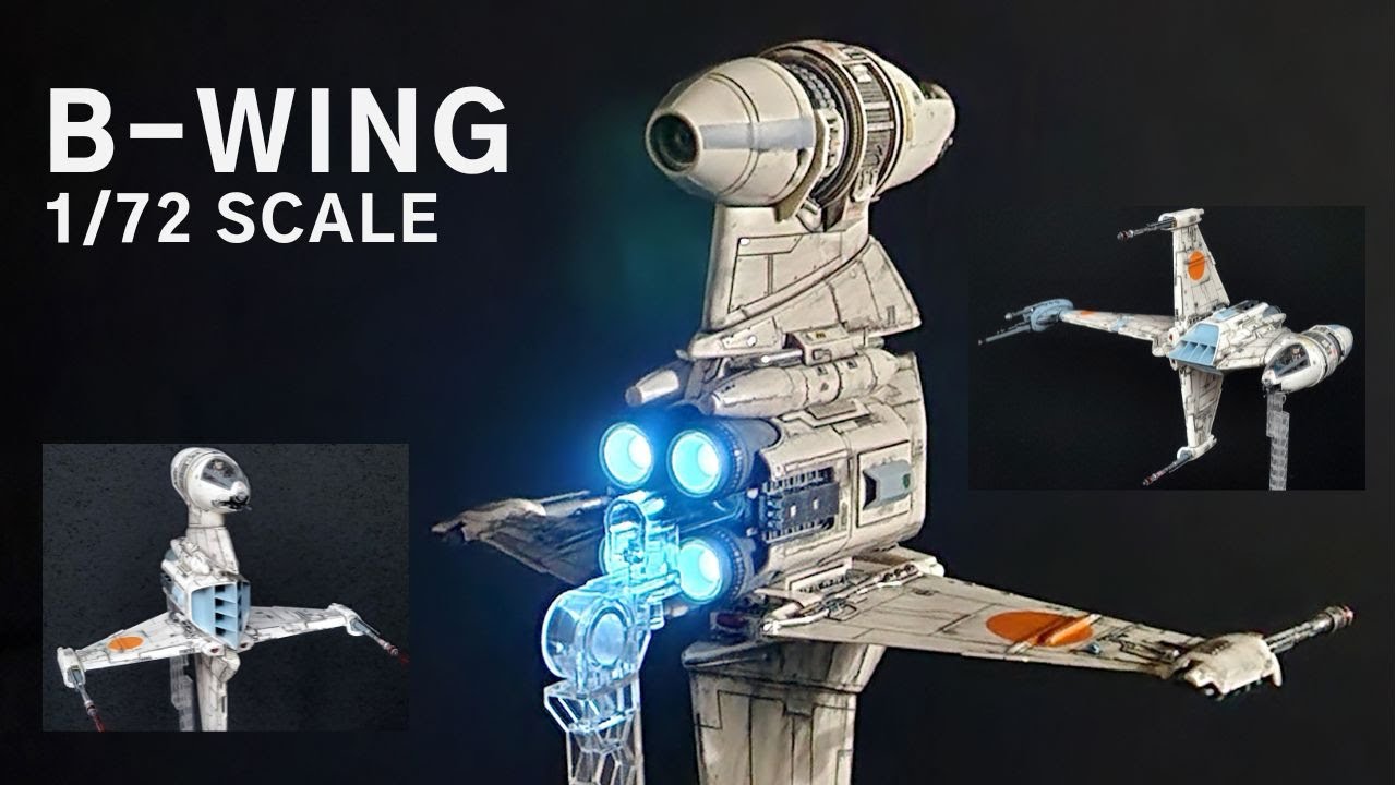 Star Wars B-Wing Starfighter 1/72 Scale Bandai Model kit - YouTube