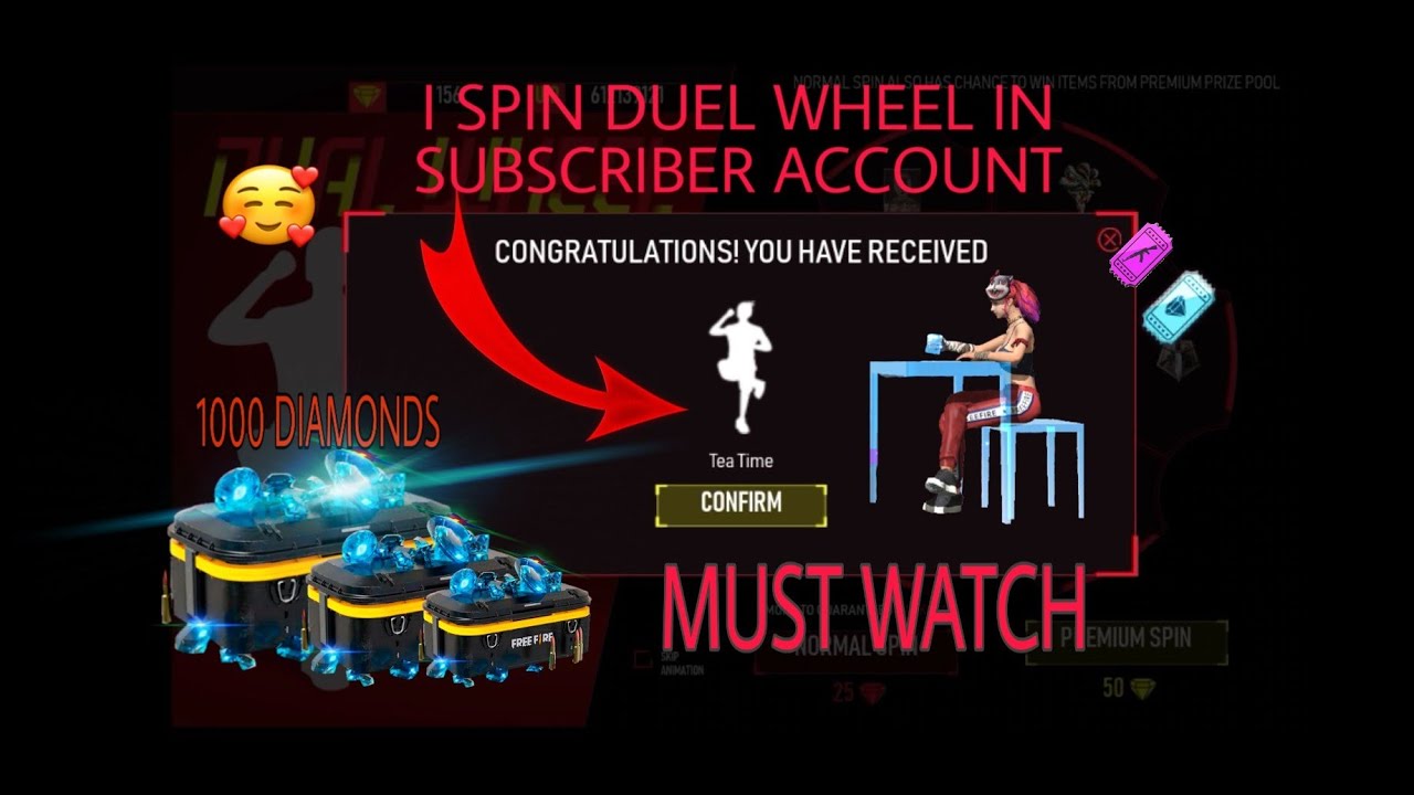 Spinning duel wheel in subscriber account 🔥😍😍//@garenafreefire - YouTube