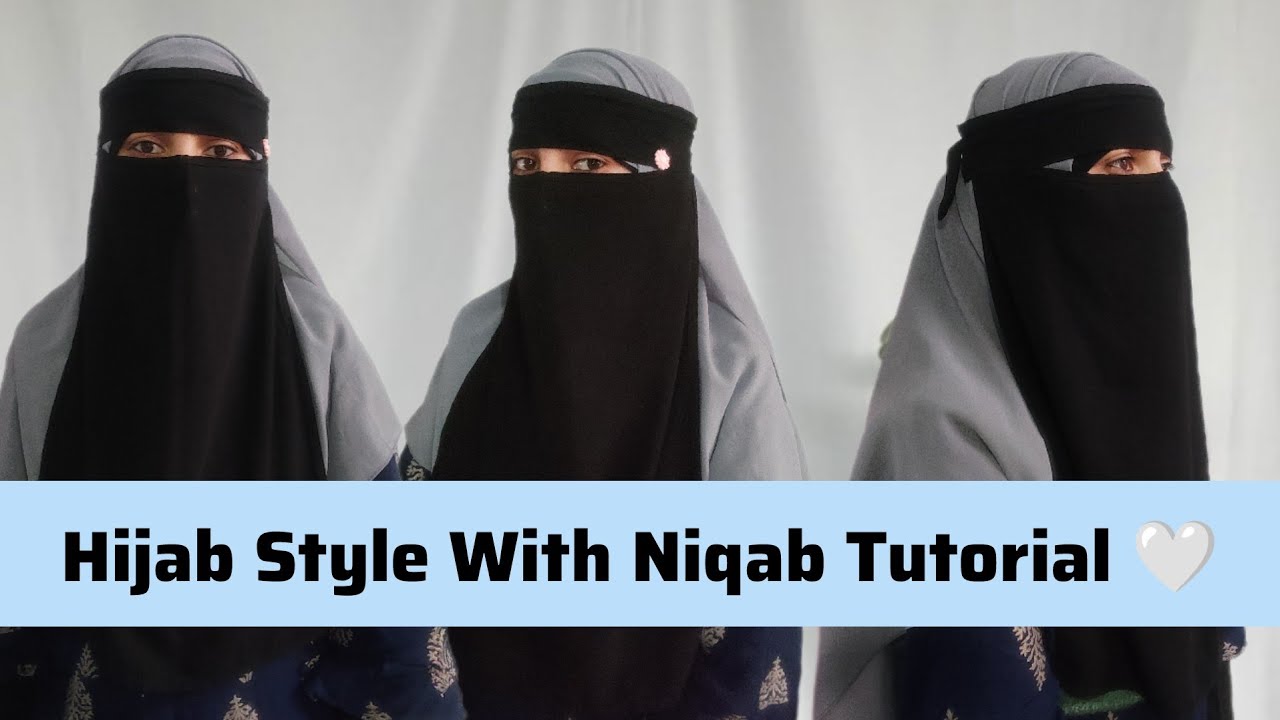 Hijab With Naqab Tutorial 2024 || Naqab Tutorial Full Coverage || Pinky ...