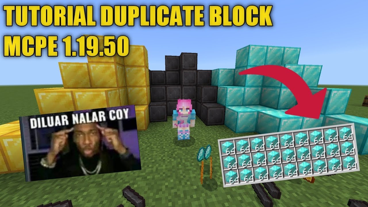 UNLIMITED NETHERITE COYY😱😱 | TUTORIAL BUG DUPLICATE BLOCK MCPE 1.19.50 - YouTube