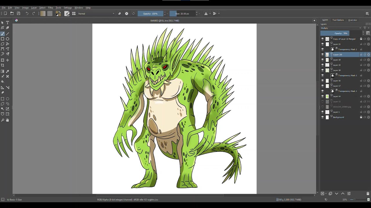 Speed Painting a Barbed Devil (from Dungeons and Dragons) - YouTube