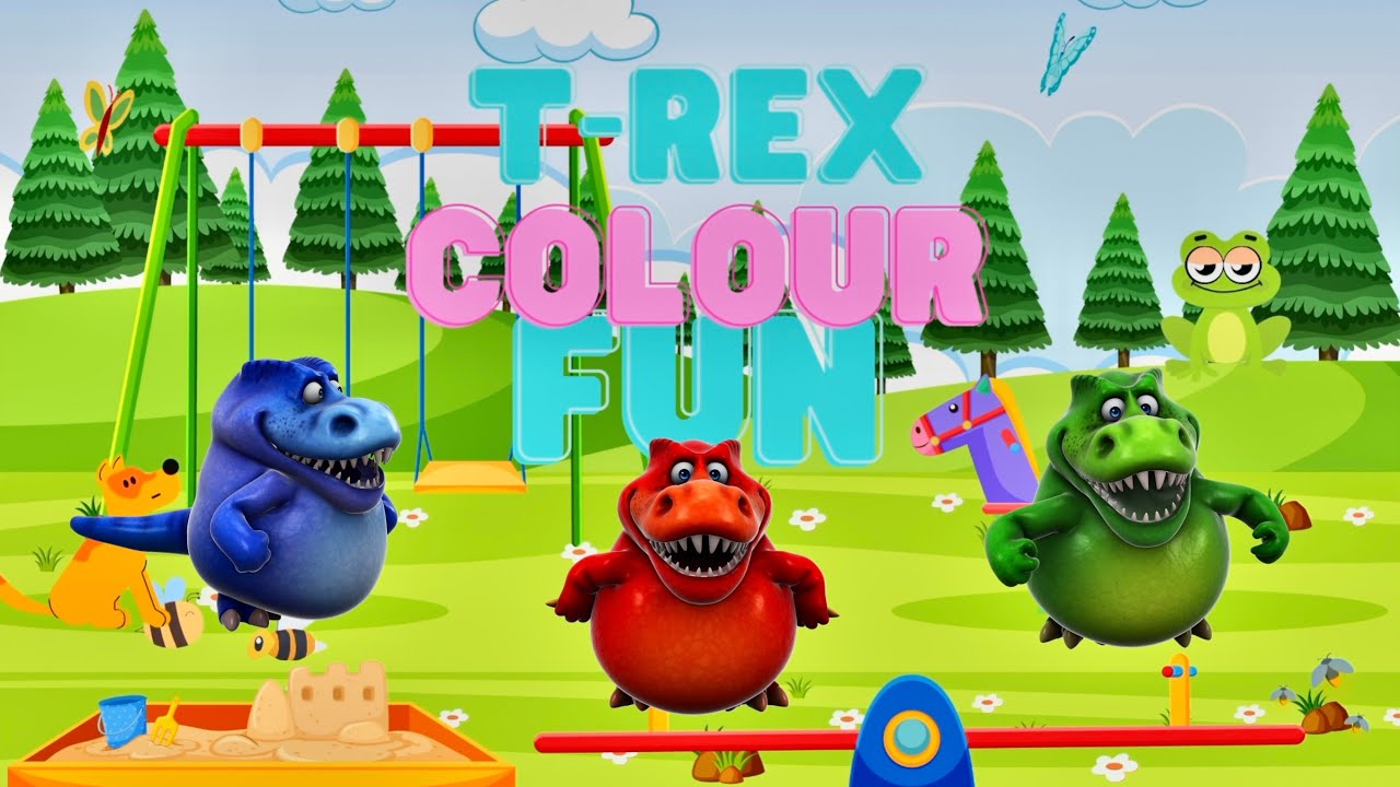 T-Rex Colour Fun | Learning About Colours with your T-Rex Friends | Fun ...