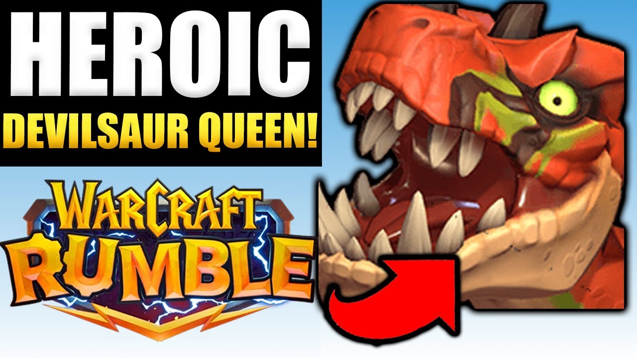 HEROIC Devilsaur Queen! | Un'goro Crater | Warcraft Rumble - YouTube