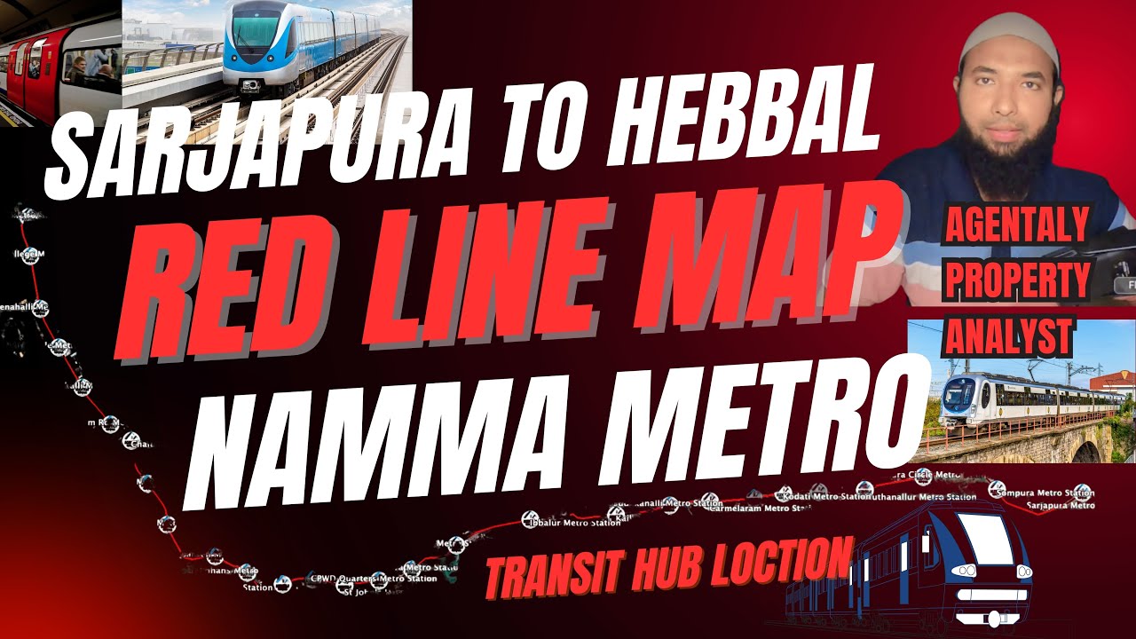Sarjapur to Hebbal Metro Route Map Red Line | Phase 3A | Namma Metro ...