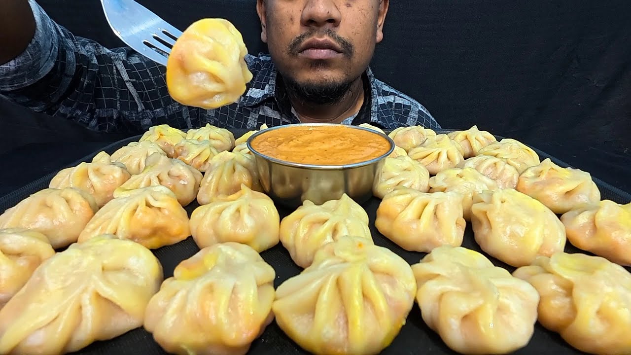 CHICKEN MOMOS EATING CHALLENGE | CHICKEN MOMOS MUKBANG VIDEO | CHICKEN ...