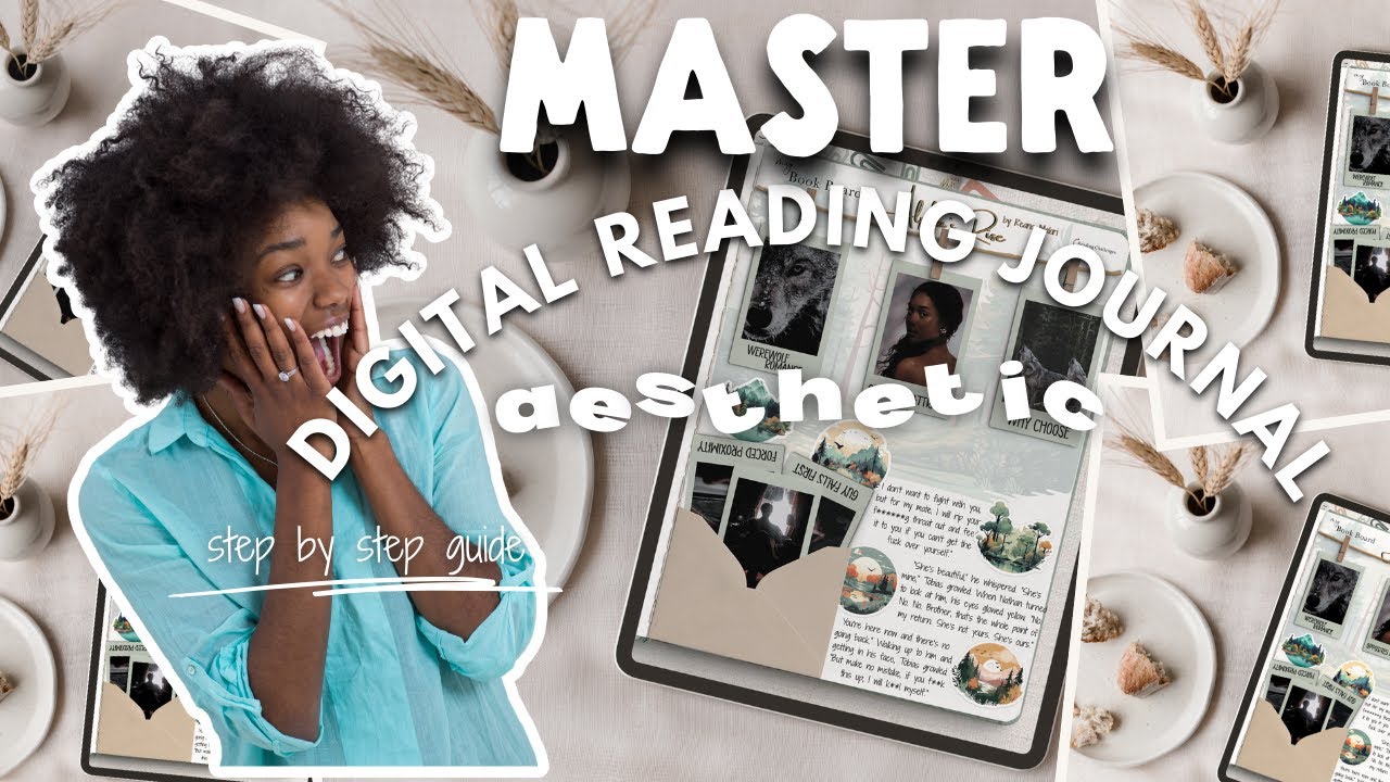 Aesthetic DIGITAL READING JOURNAL Spread Idea | Simple Journal Idea ...