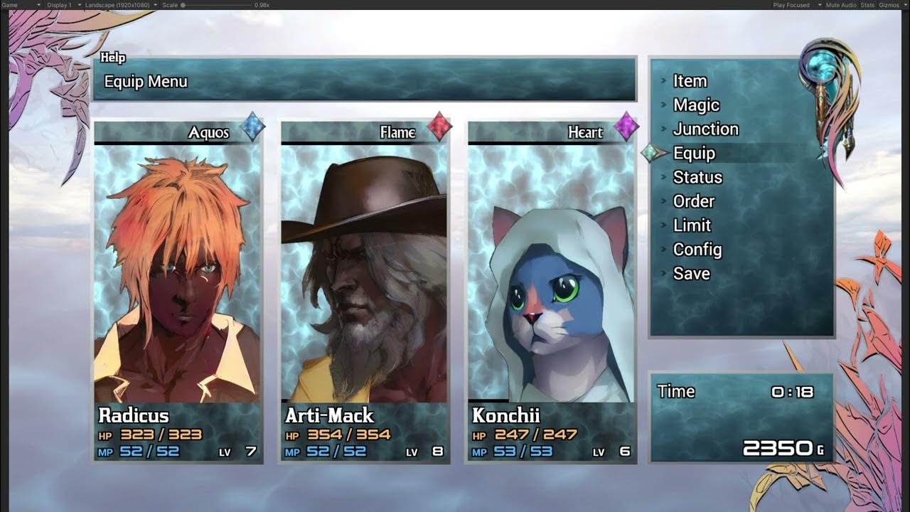 Main Menu Layout [W.I.P.] (Jrpg Devlog Ark Resonance) - YouTube