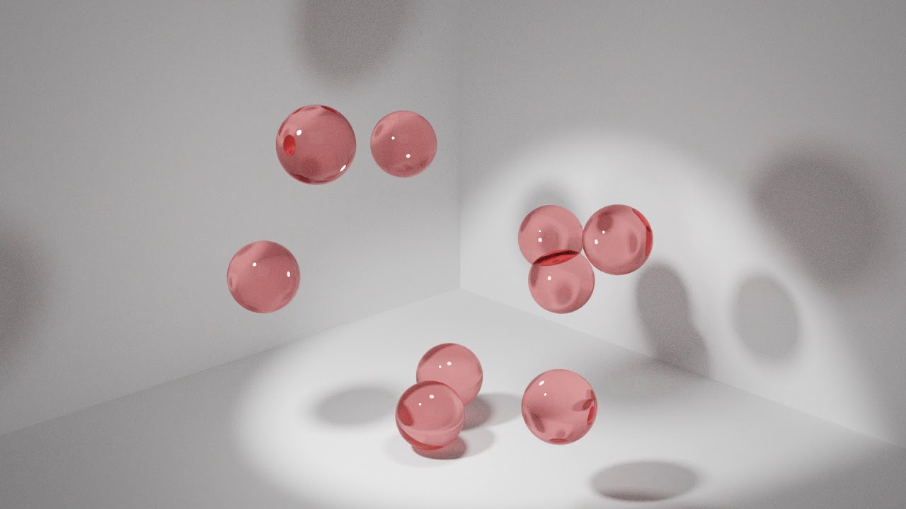 Animated Moving Red Glass Balls Spheres | Free Background Animation 60 ...