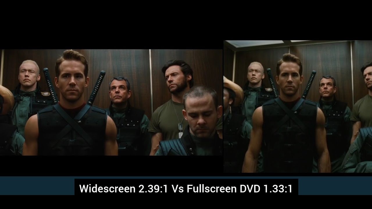 X-Men origins wolverine aspect ratio compare widescreen vs full screen ...