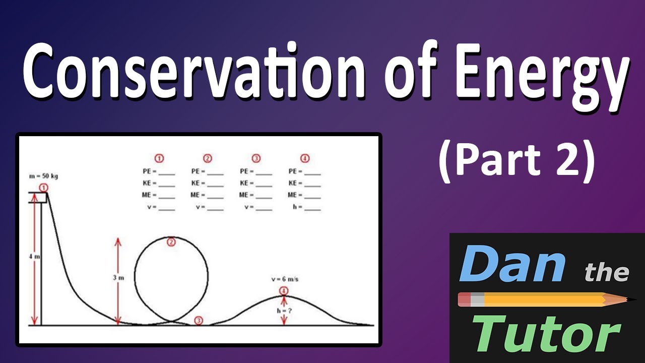 Physics - Conservation of Energy (Part 2) | Dan the Tutor - YouTube
