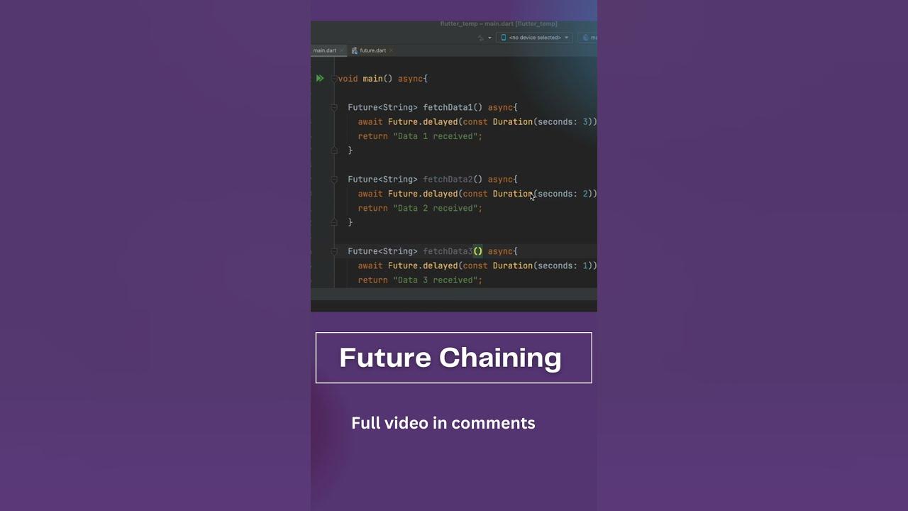 Introduction to Future Chaining in Flutter | amplifyabhi - YouTube Introduction to Future Chaining in Flutter | amplifyabhi - YouTube