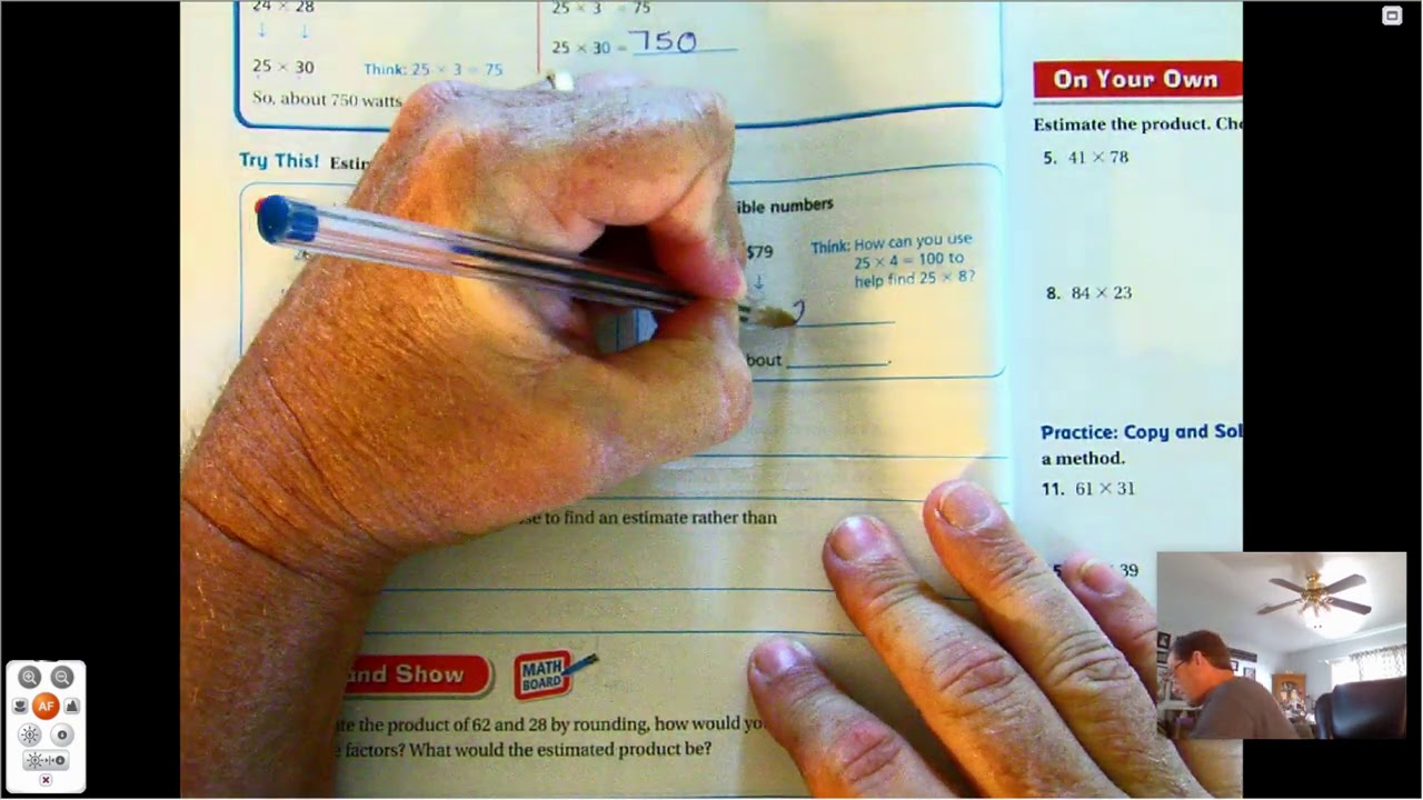 4th grade GO Math-Lesson 3.2 Estimate Products pages 109-112 - YouTube