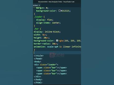 Animasi Loader Pada HTML dan CSS #cssproperty #htmlcss #kelaskomputeronline - YouTube