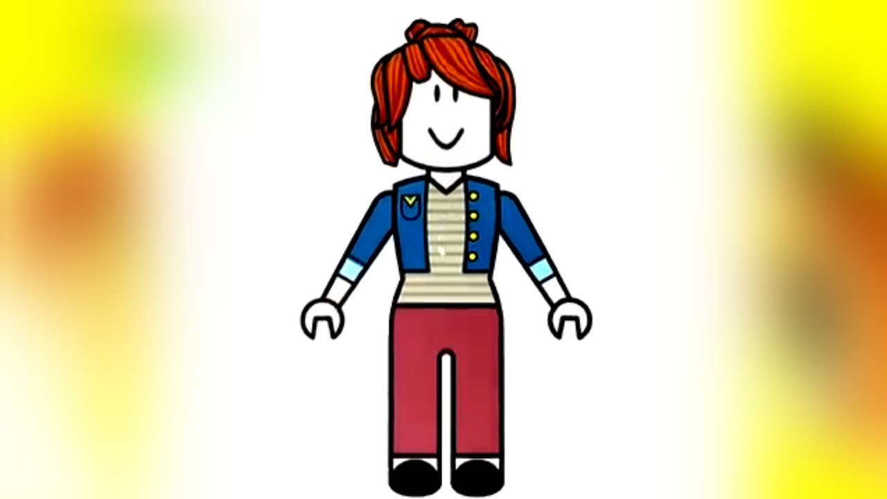 How To Draw Bacon Girl Roblox Drawing - YouTube