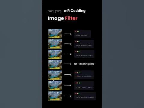 IMAGE FILTER | html tutorial for beginners| #mRcodding #shorts #trending #trendingshorts #coding ...