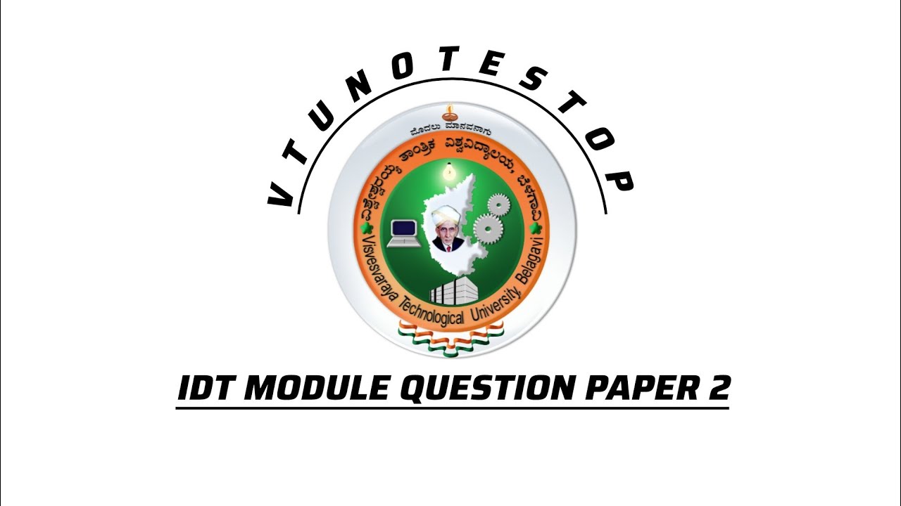 IDT innovation and Design Thinking Vtu model question paper 2 || vtu ...