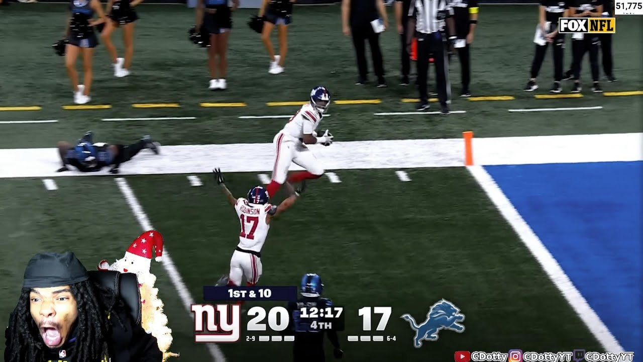 PLAY OF THE YEAR!! Giants vs Lions NFL Week 12 Highlights (reaction ...