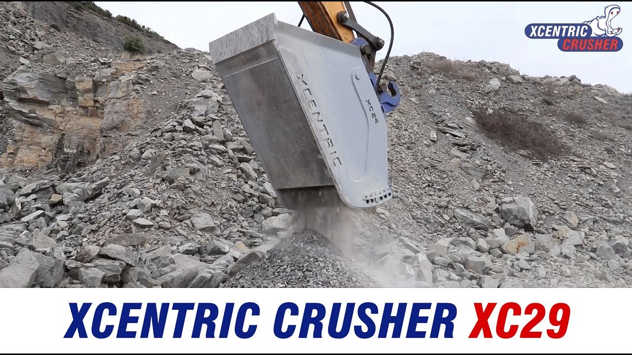 FIRST XCENTRIC CRUSHER bucket XC29 Series A - YouTube