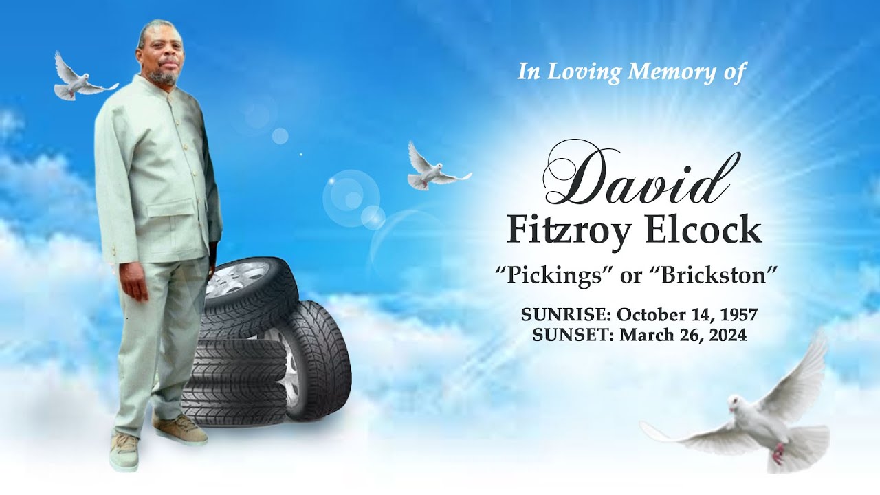 Celebrating The Life of David Fitzroy Elcock Funeral - YouTube