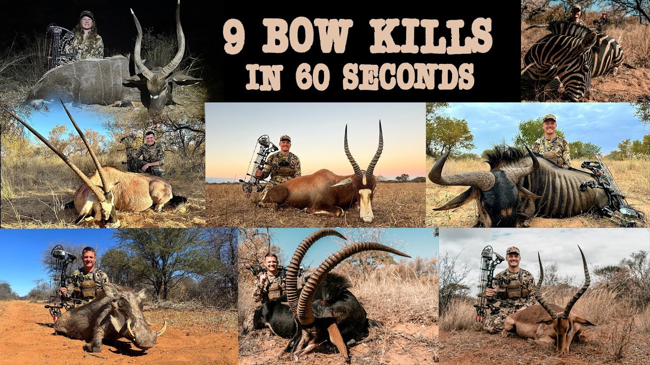 9 Bow Kills in 60 Seconds | African Bow Hunting Madness! - YouTube