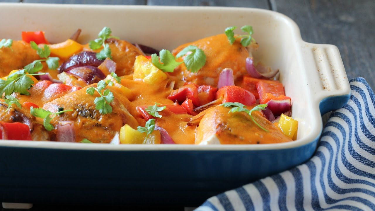 Kylling og paprika med hot mangosaus | Trines Mat - YouTube