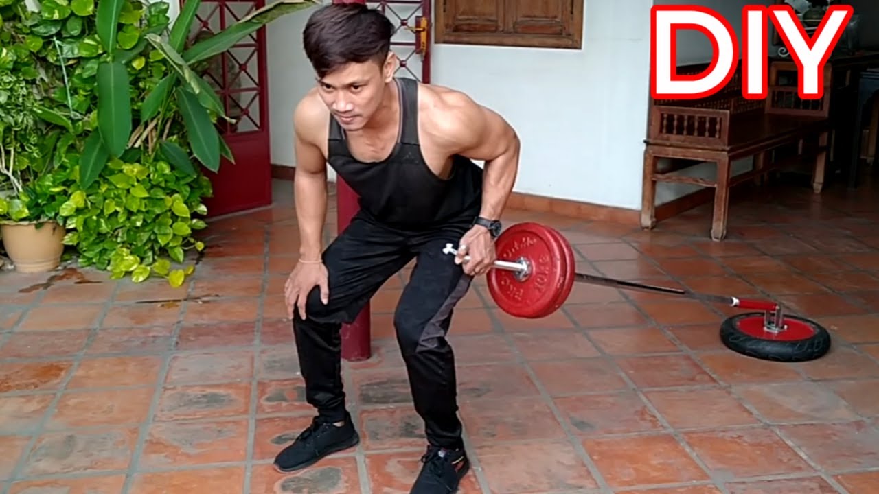 Workout At Home, For Gym Homemade Barbells To Landmines. - YouTube