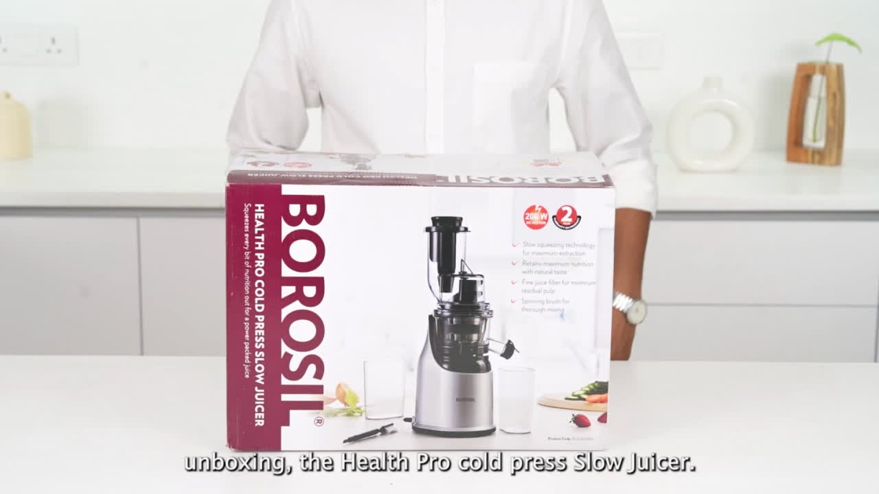 Borosil cold press slow juice maker unboxing - Plastic World - YouTube