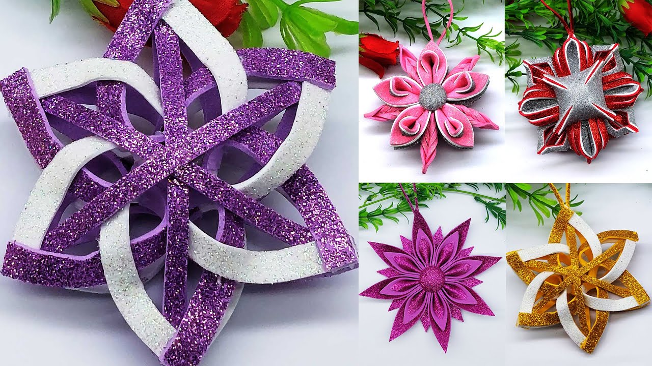 How to Make Star Flower - Room Decoration Ideas at Home - DIY Foam ...