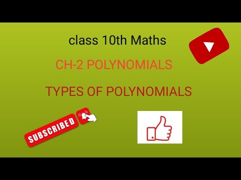 class 10th Maths ||ch-2 Polynomials ||Types of Polynomials ||Ncert ...